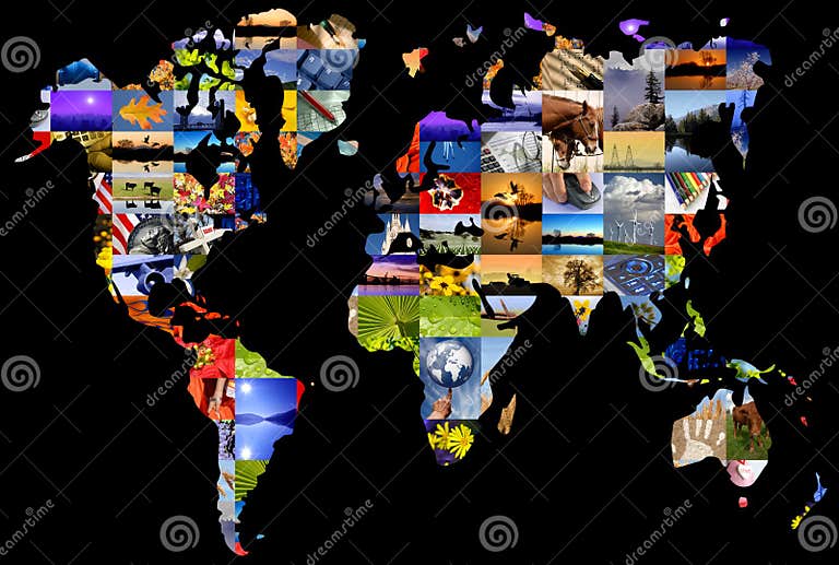 Global Collage stock illustration. Illustration of earth - 5479242
