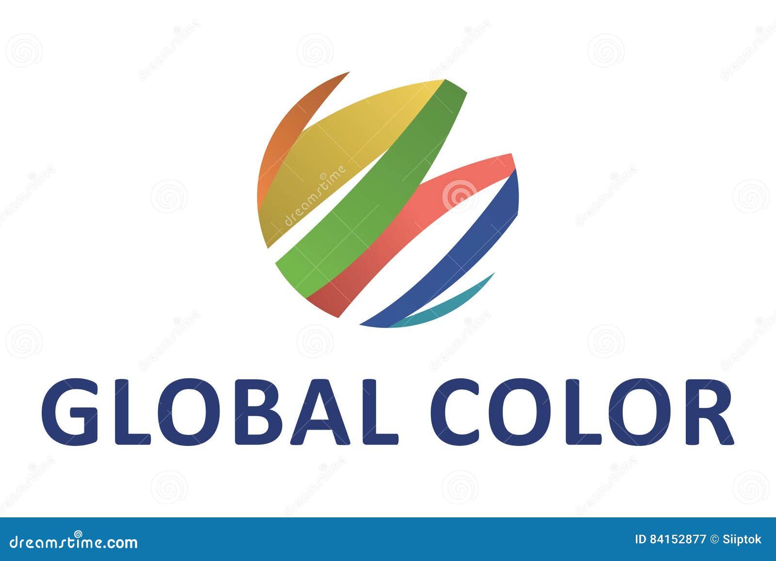 Global color logo stock vector. Illustration of colorful - 84152877