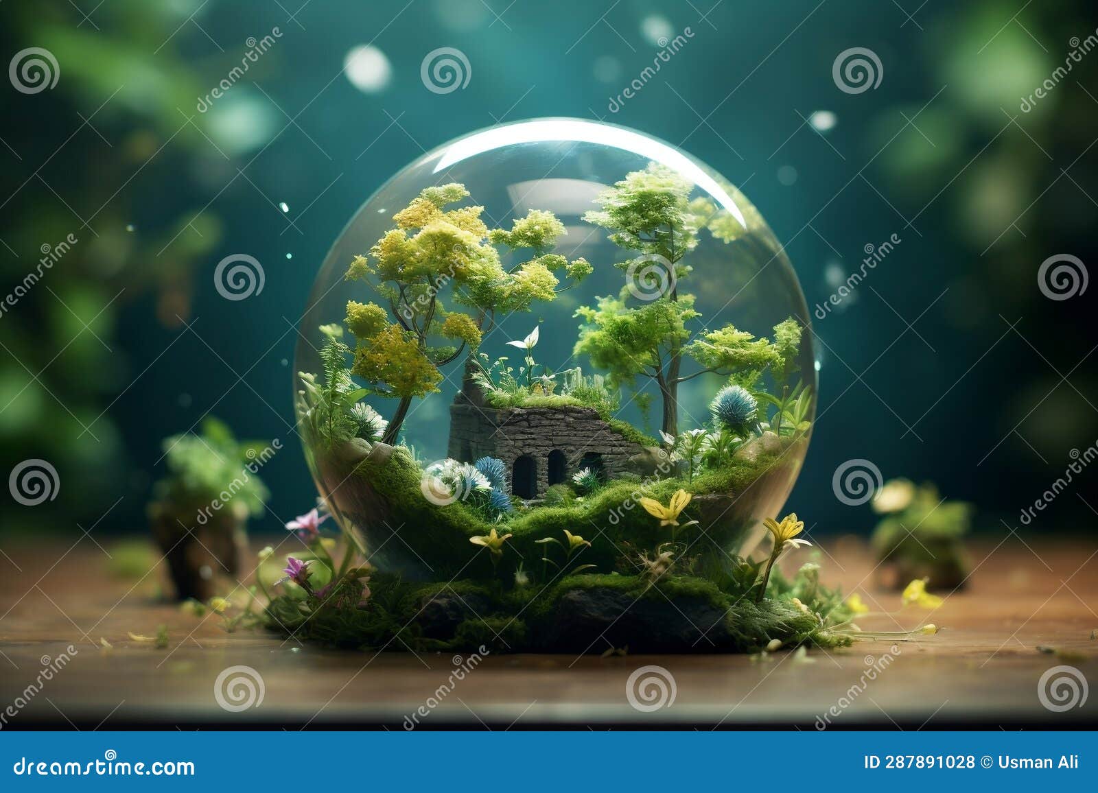 Global Commitment World Environment And Earth Day Symbolized With A ...