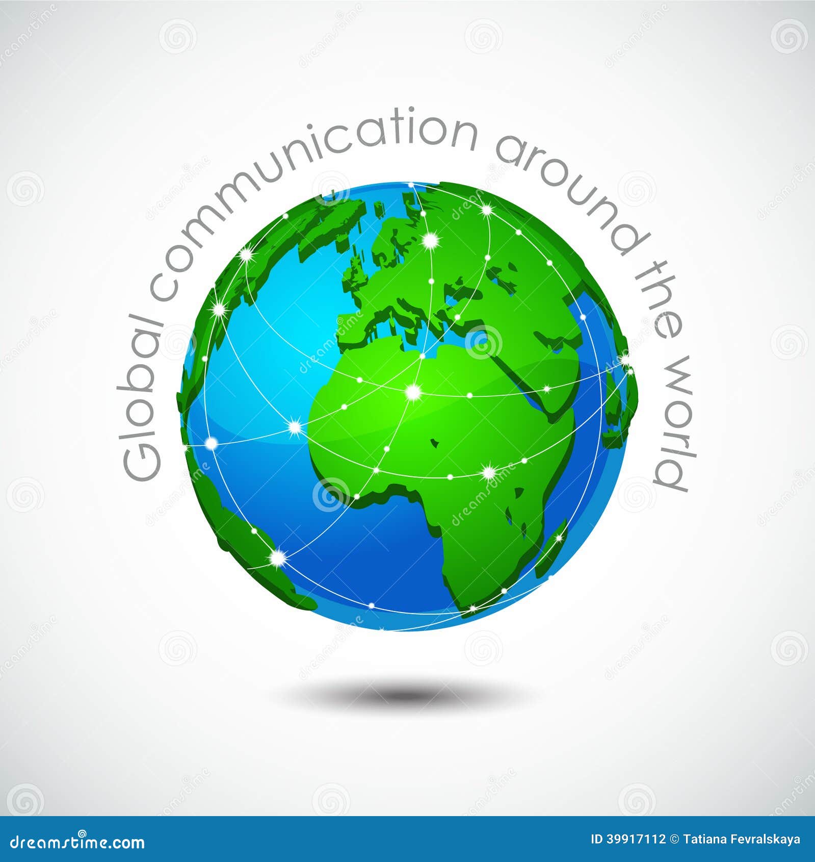 Global Communication Around Planet Earth Stock Vector - Illustration of ...