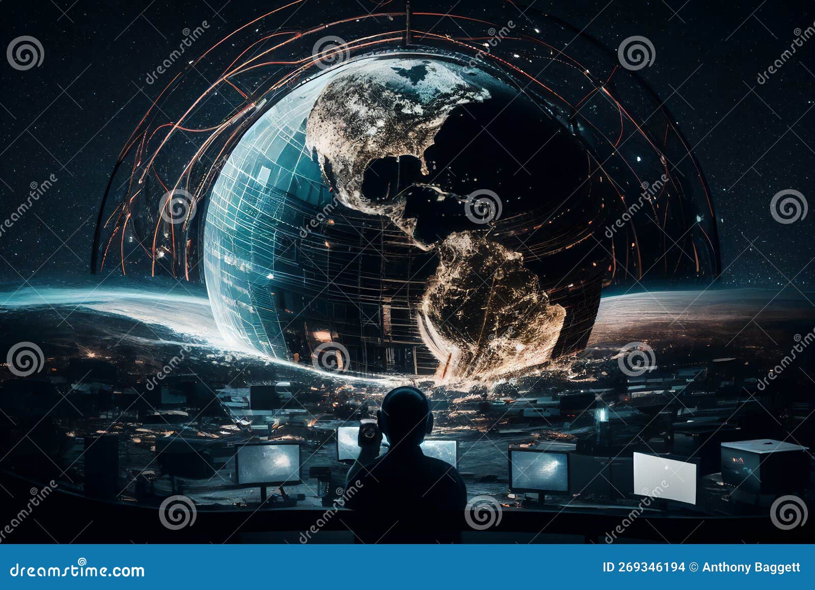 Global Communication Big Data Centre Stock Photo - Image of network ...