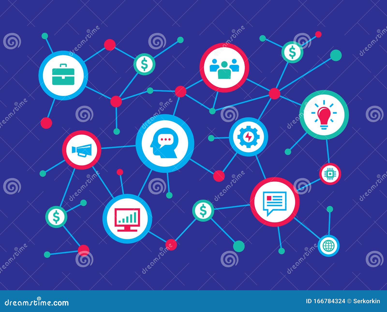 Global Communication Computer Network - Concept Banner Design. Abstract ...
