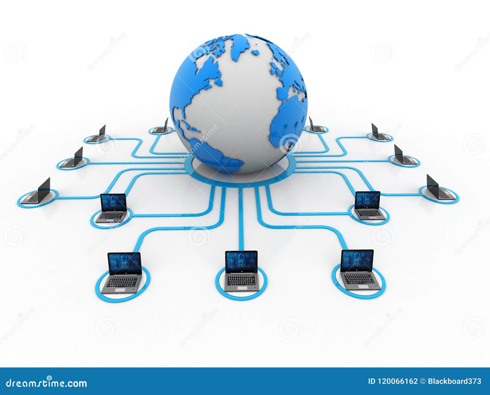 Computer Network, Internet Communication, Isolated In White Background ...