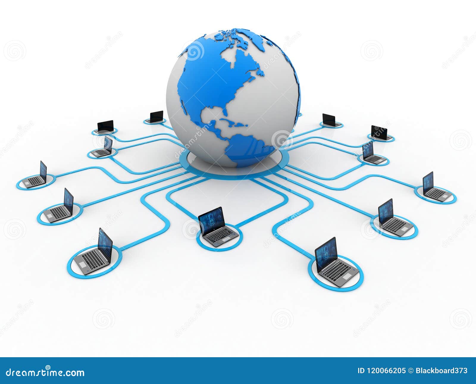 Computer Network, Internet Communication, Isolated in White Background ...