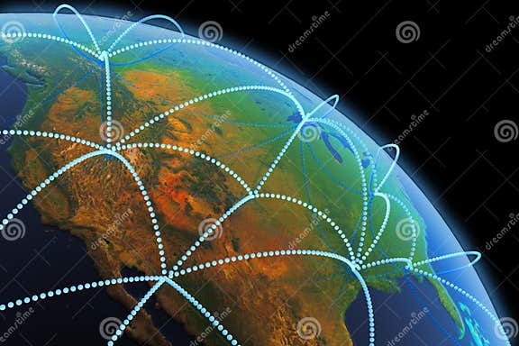 Global Communication Concept Stock Illustration - Illustration of area ...