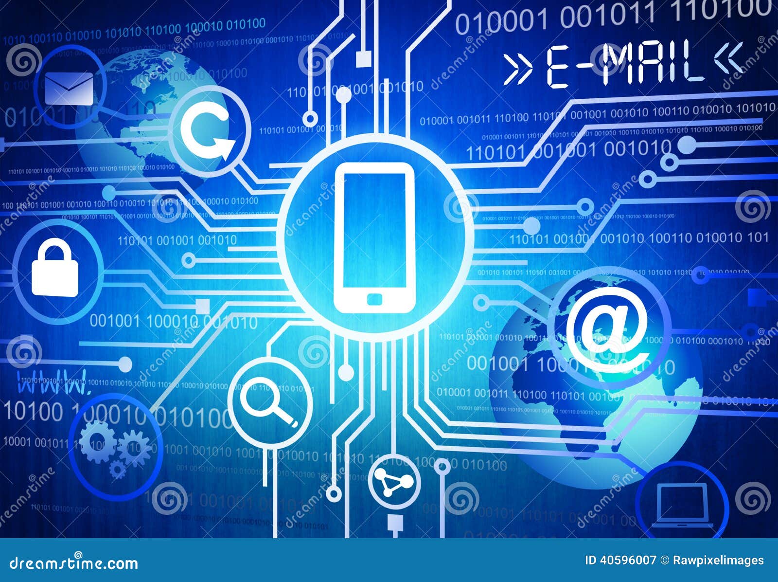 Global Communication Concept with Smartphone Stock Illustration ...