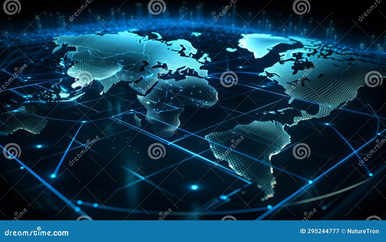 World Map and Globe Global Business Concept Global Communication Concept Stock Illustration ...