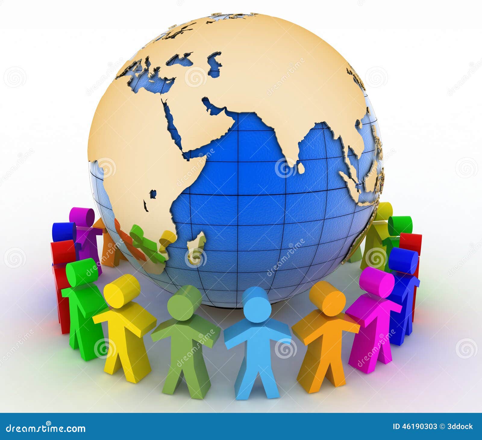 Global Communication Concept. World Partnership Stock Illustration ...