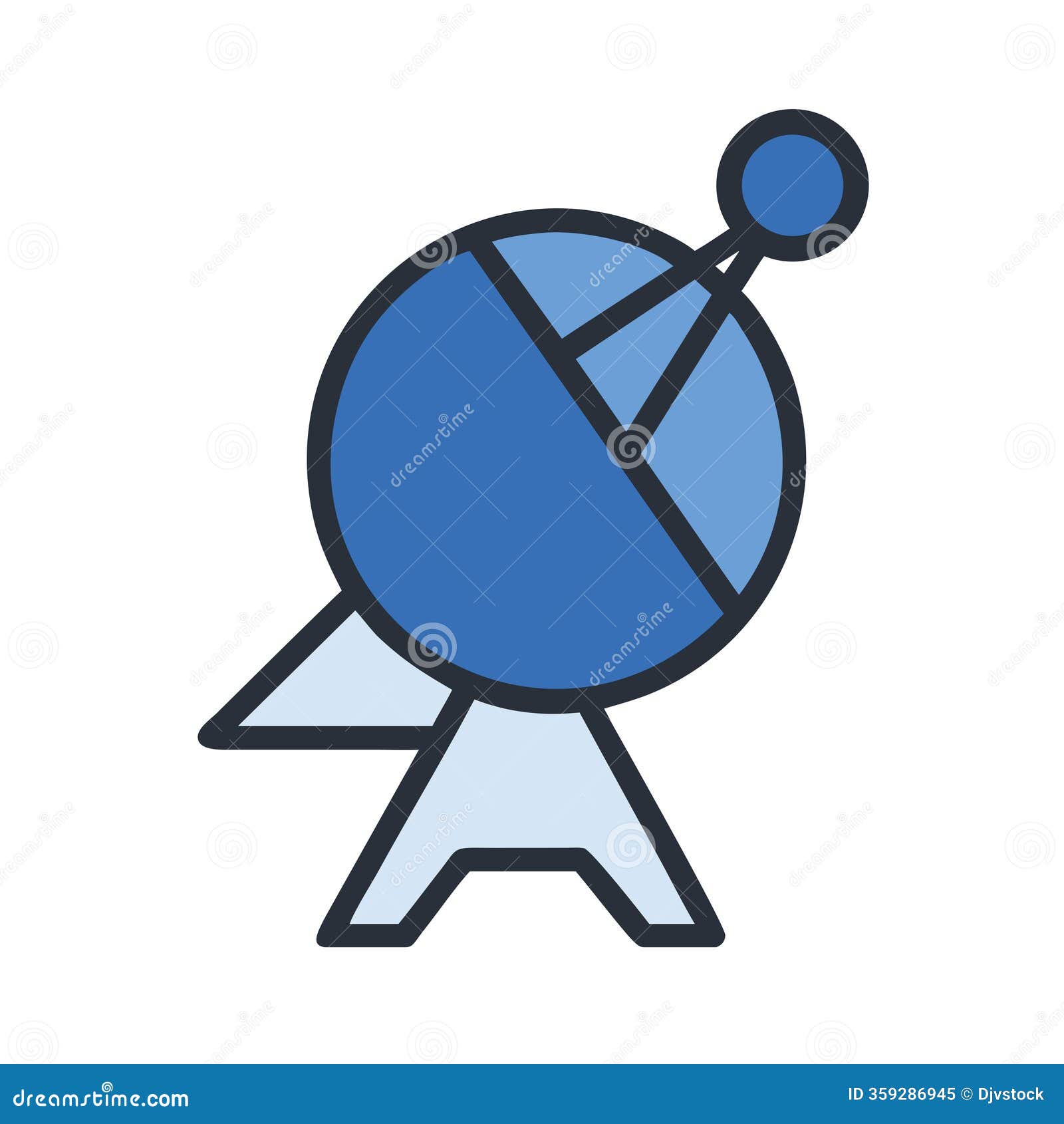 Global Communication Dish Icon Stock Illustration - Illustration of ...