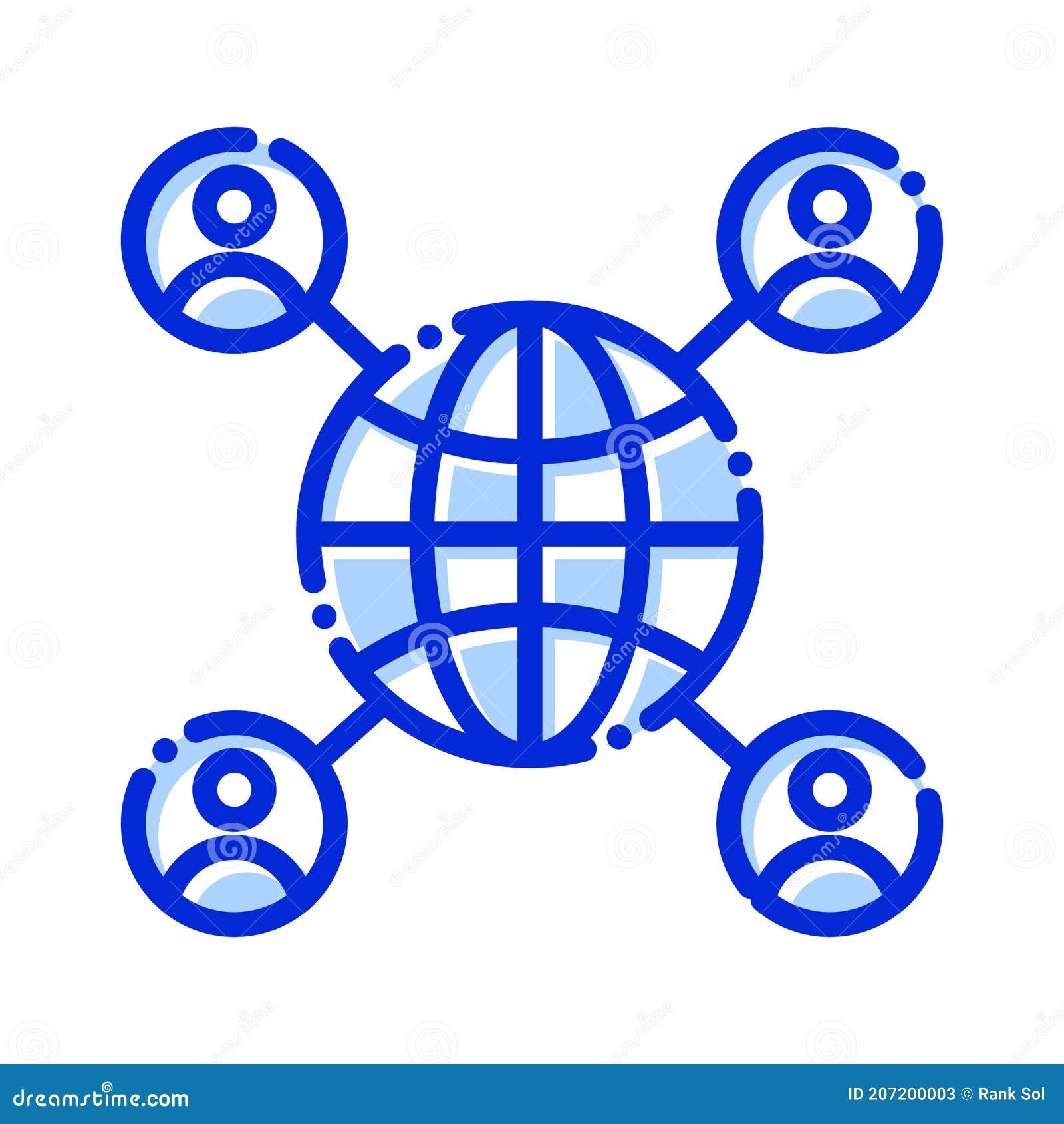 Global Communication, Globe, Communication, Users Fully Editable Vector ...