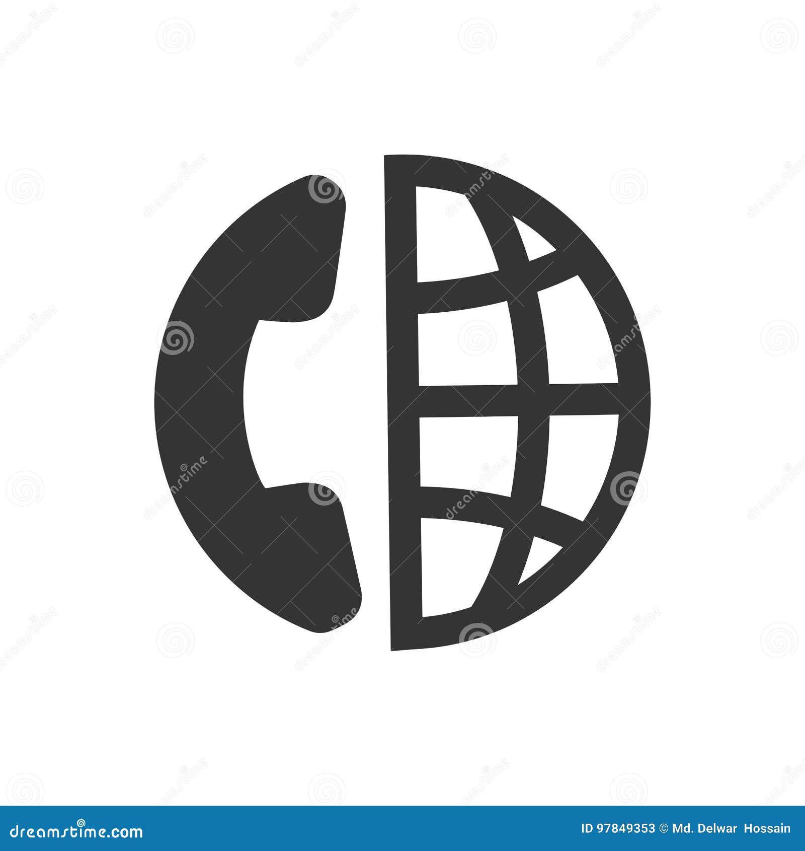 Global Communication Icon stock vector. Illustration of vector - 97849353