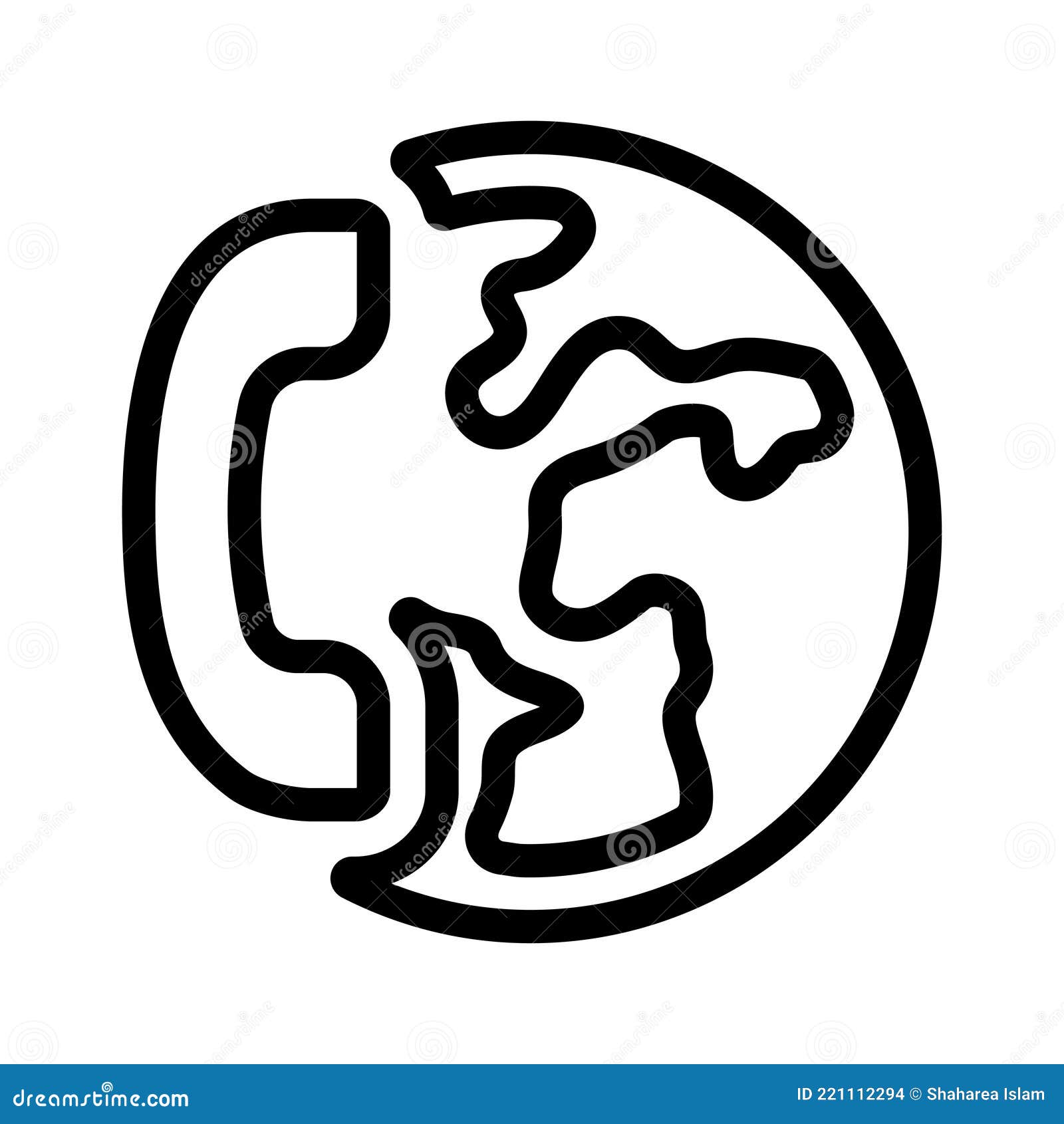 Global communication Icon stock vector. Illustration of network - 221112294
