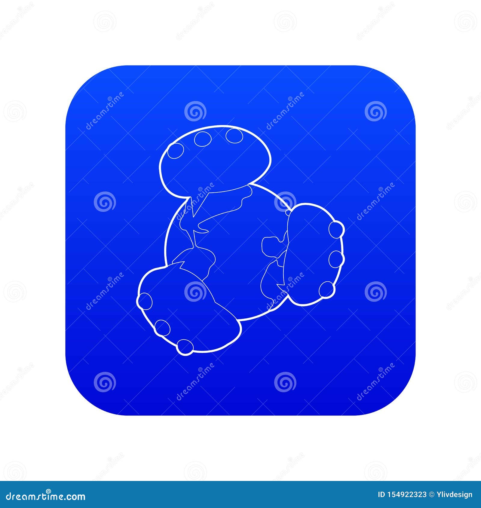 Global Communication Icon Blue Vector Stock Vector - Illustration of ...