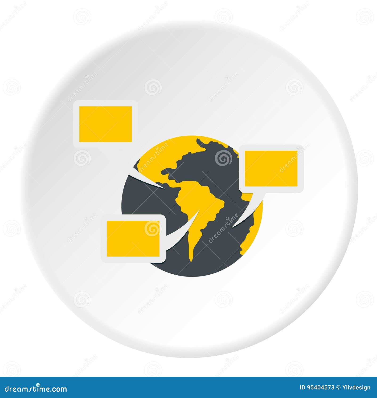 Global Communication Icon Circle Stock Vector - Illustration of ...