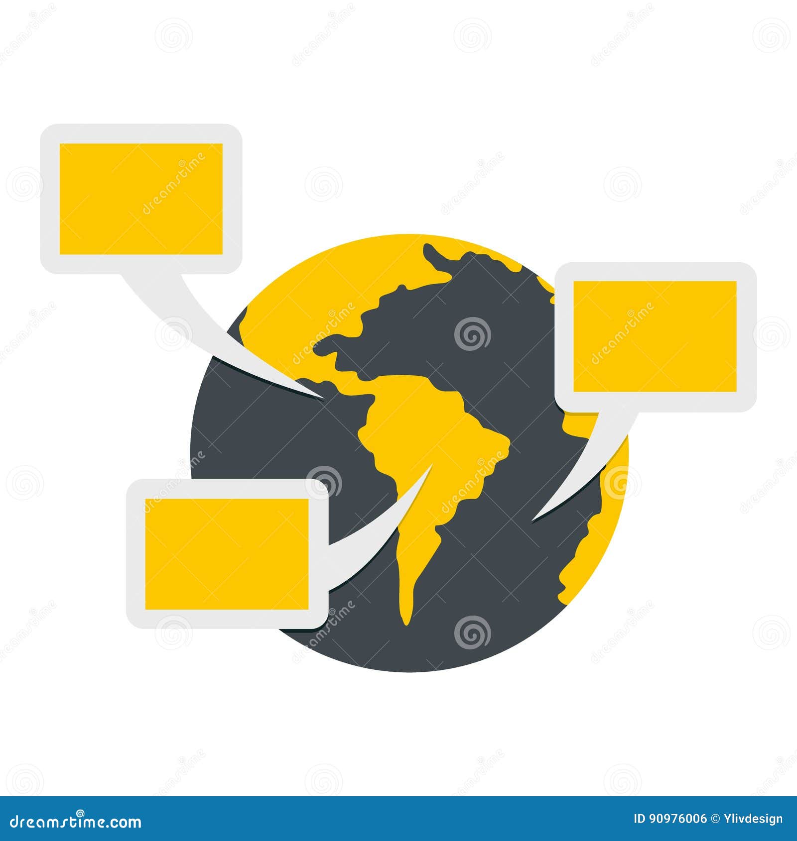 Global communication icon stock vector. Illustration of globalization ...