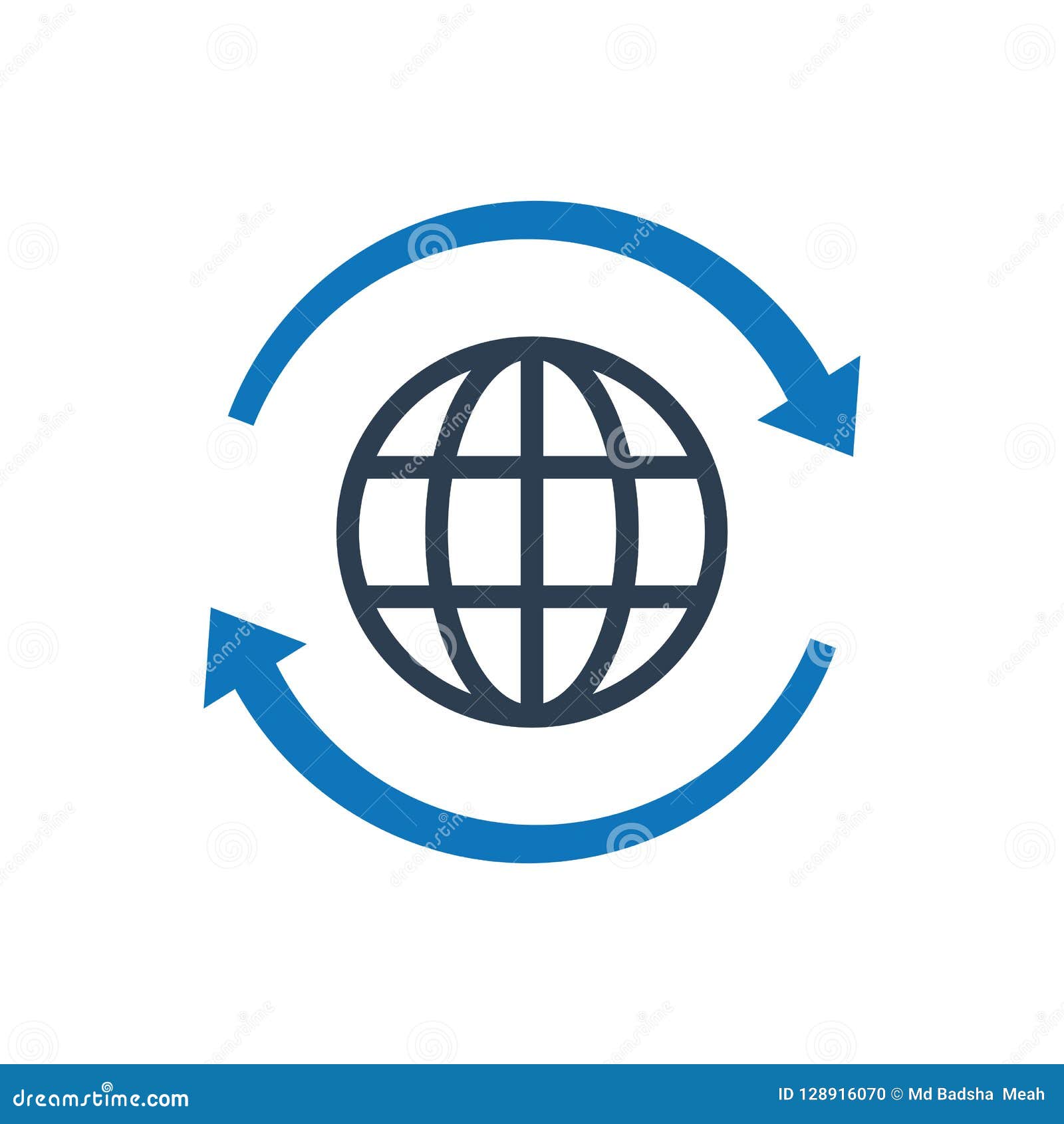 Global communication icon stock vector. Illustration of worldwide ...