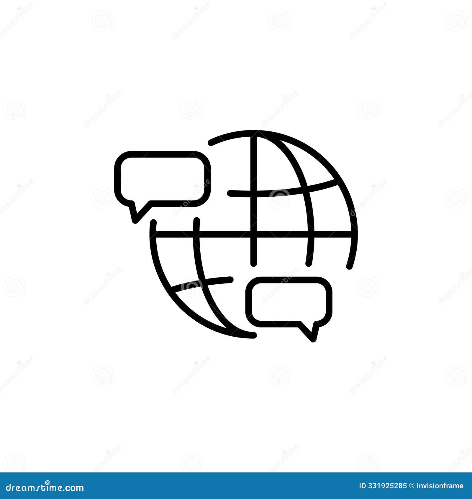 Global communication icon stock illustration. Illustration of education ...