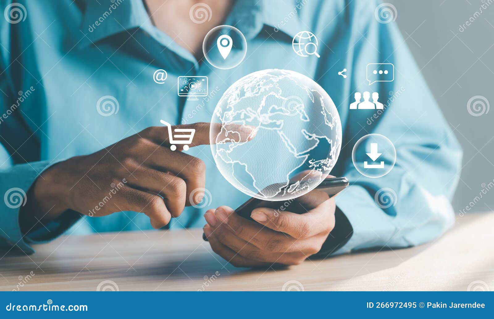 Global Communication Network Concept. Stock Image - Image of ...