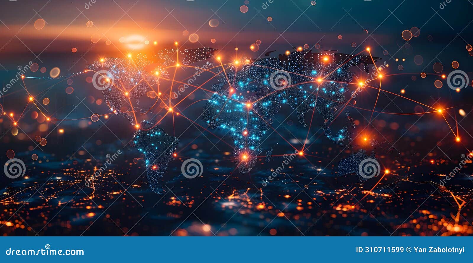 Global Communication Network for HD Electrics: Expansion Map. Concept ...