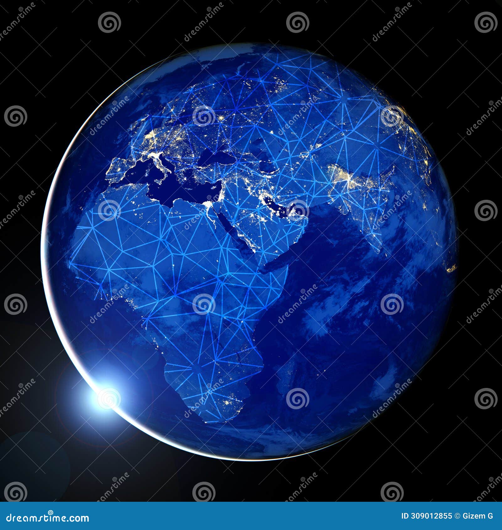 Global Communication Network Over the World. Elements of this Image ...