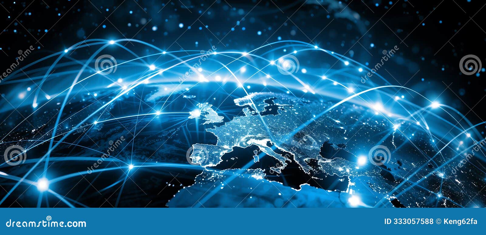 A Global Communication Network Spanning Across the World, the ...