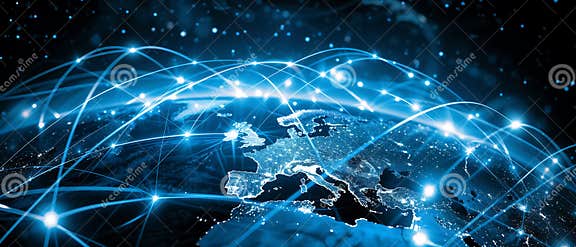 A Global Communication Network Spanning Across the World, the ...