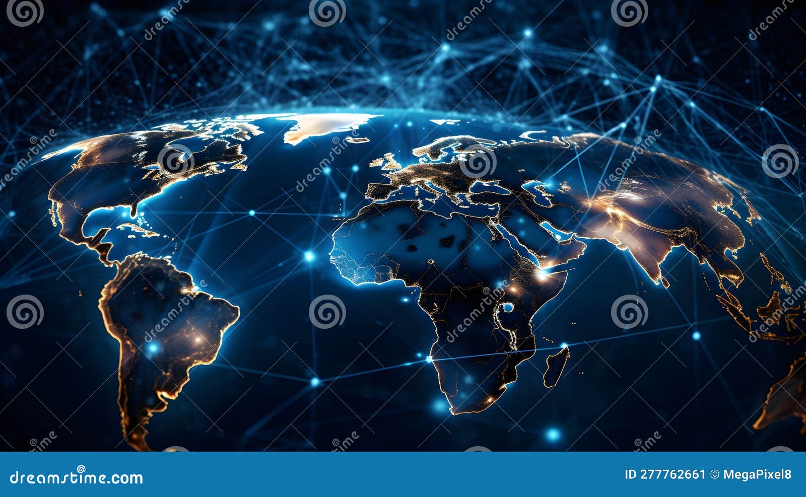 Global Communication Network Stock Illustration - Illustration of ...