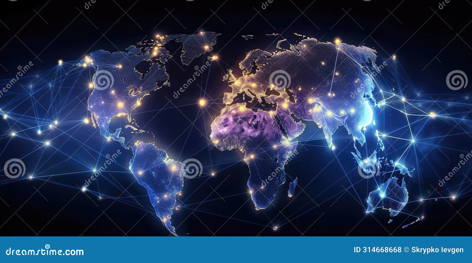 Global Communication Network on World Globe, Internet Connection Stock ...