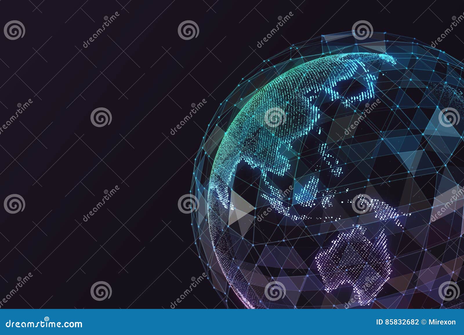 Global Communication Orbits Stock Illustration - Illustration of ...