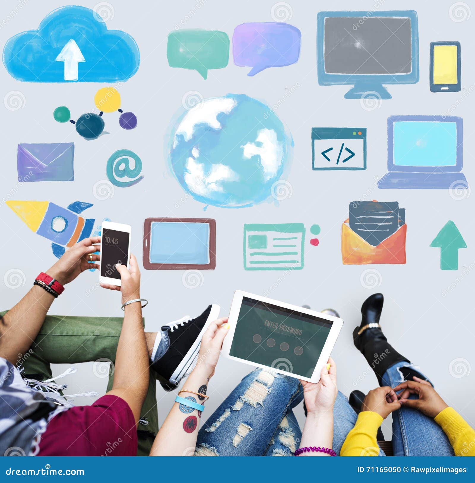 Global Communication Social Media Networking Concept Stock Photo ...