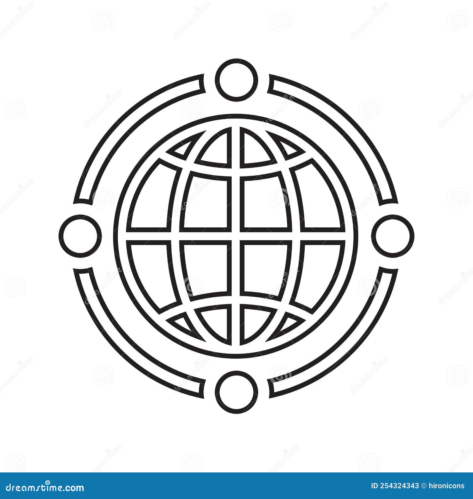 Global, Communication, Support Line Icon. Outline Vector Stock Vector ...