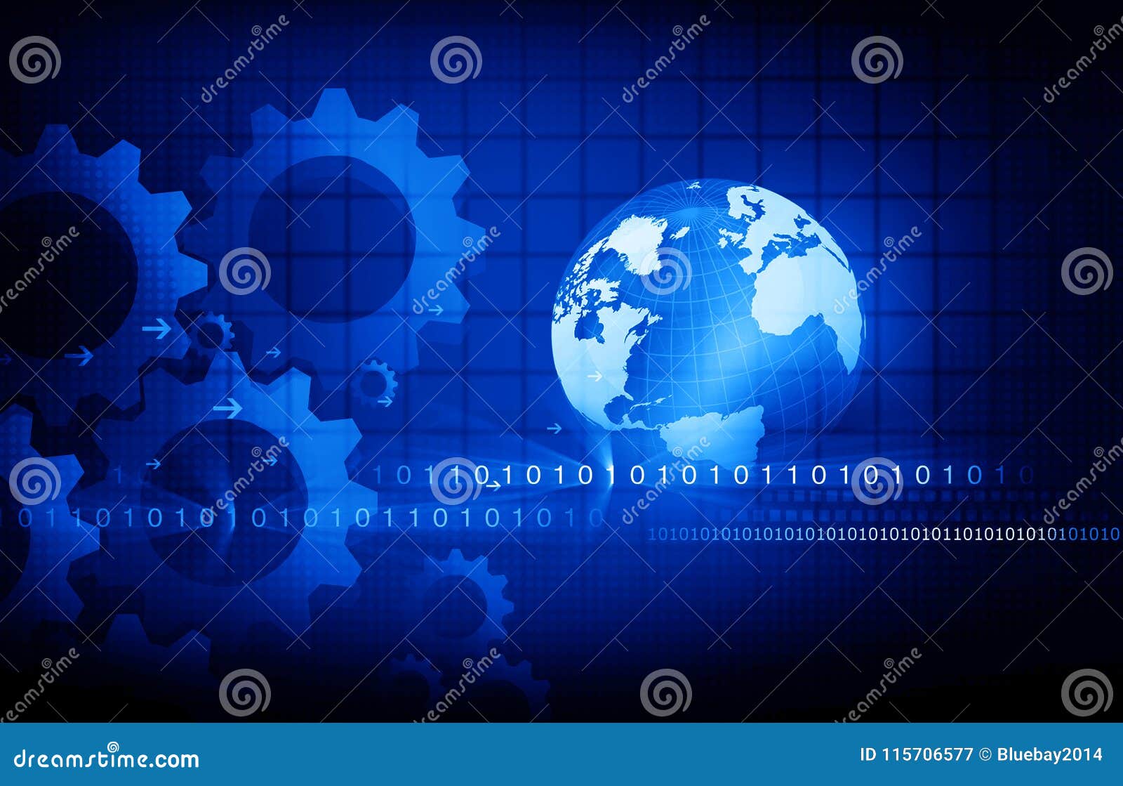 Global Communication Technology Stock Illustration - Illustration of ...