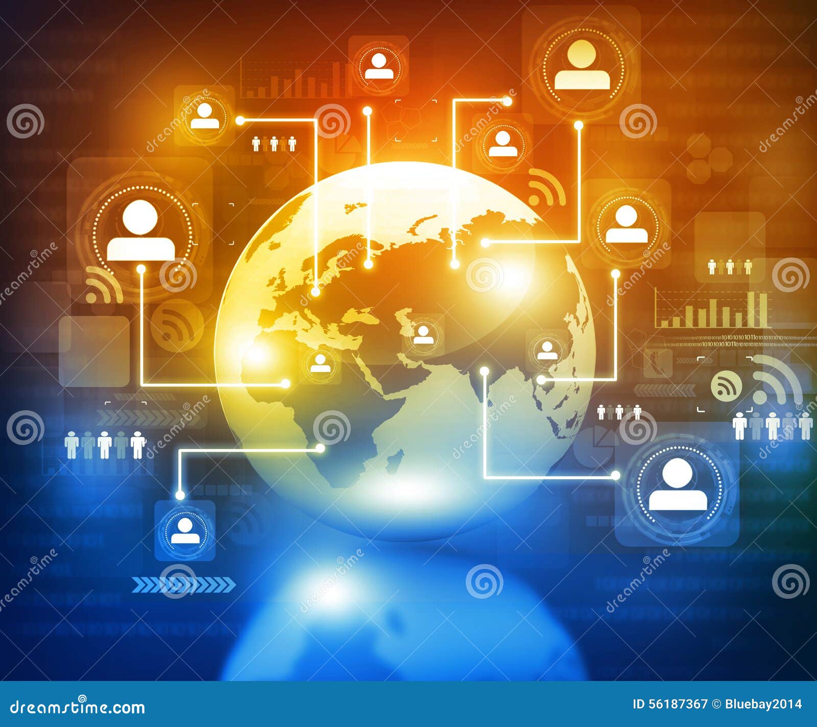 Global Communication Technology Stock Image - Image of multimedia ...
