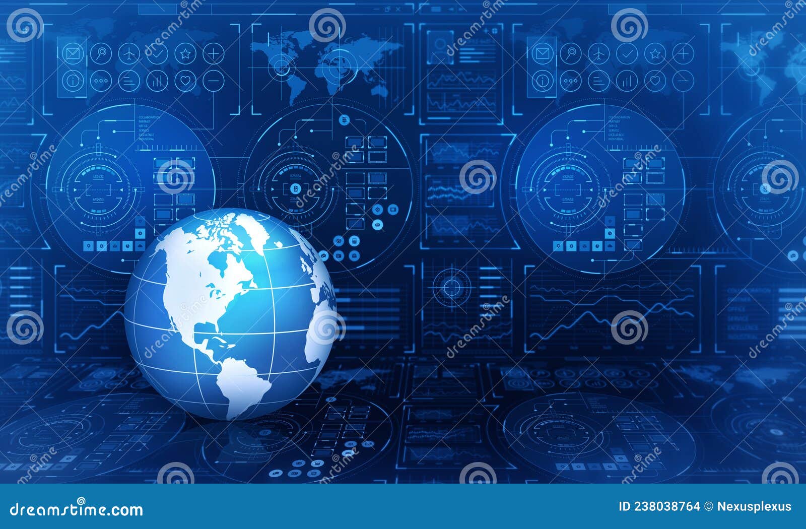 Global Communication and Technology Image Stock Photo - Image of icon ...