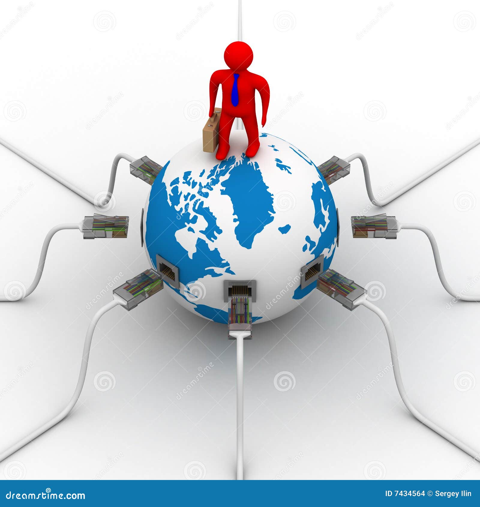Global Communication in the World. Stock Illustration - Illustration of ...