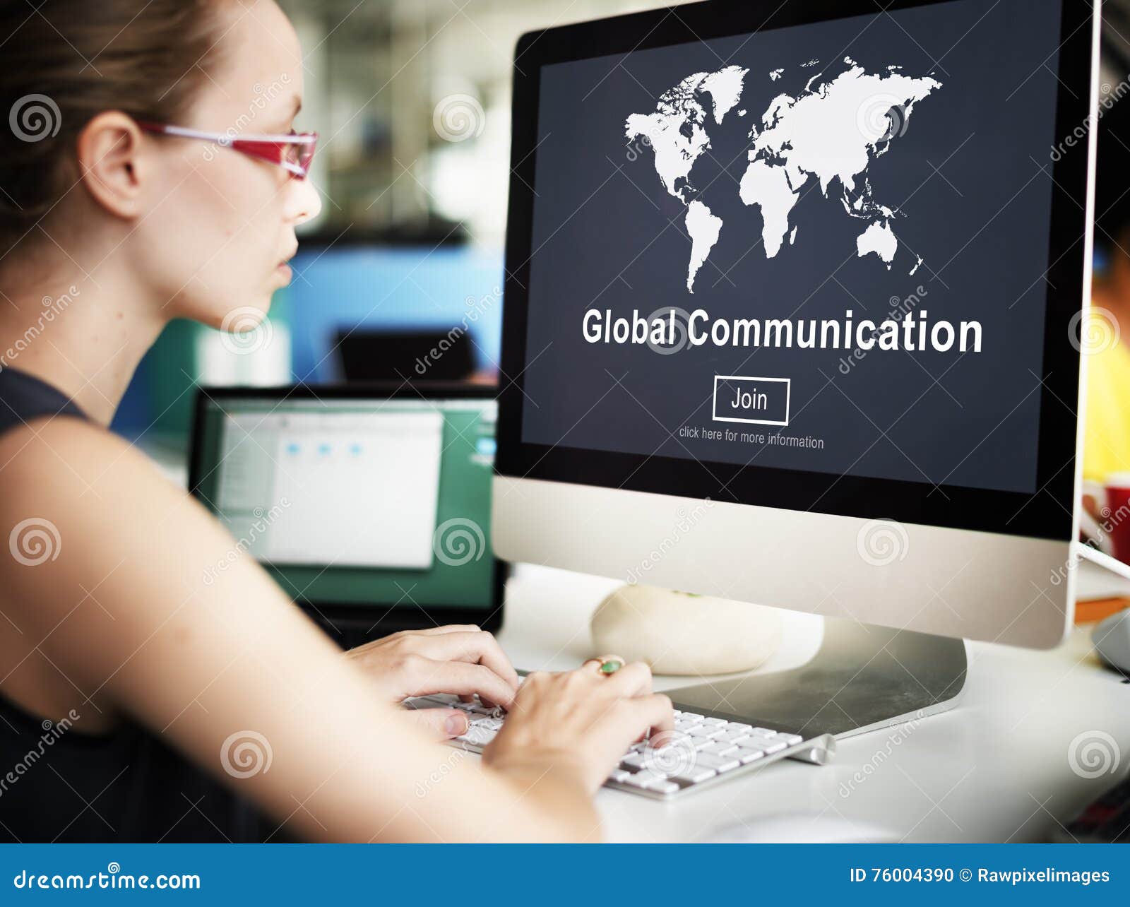 Global Communication Worldwide Website Homepage Concept Stock Photo ...