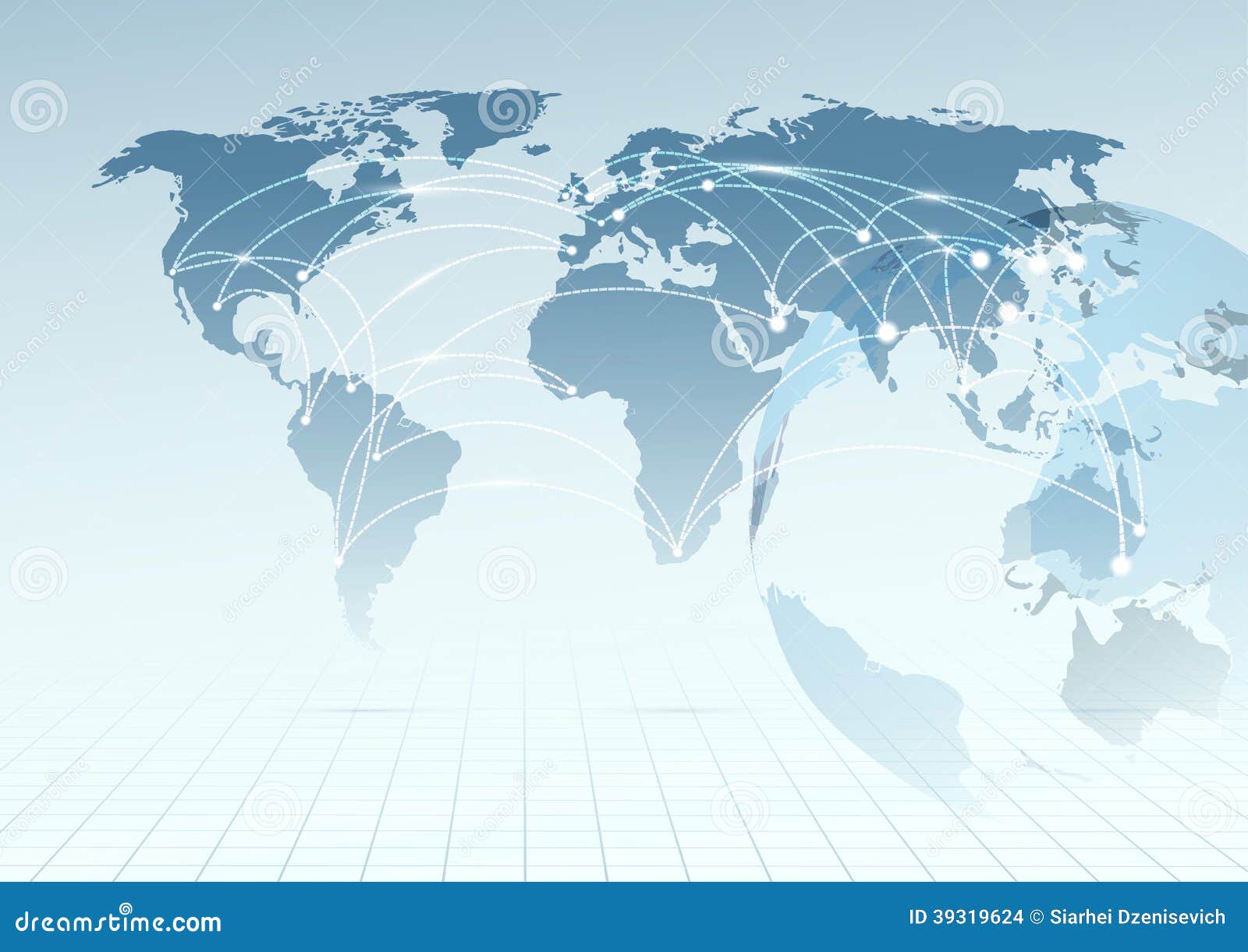 Global Communicational Channels Background Stock Vector - Illustration ...