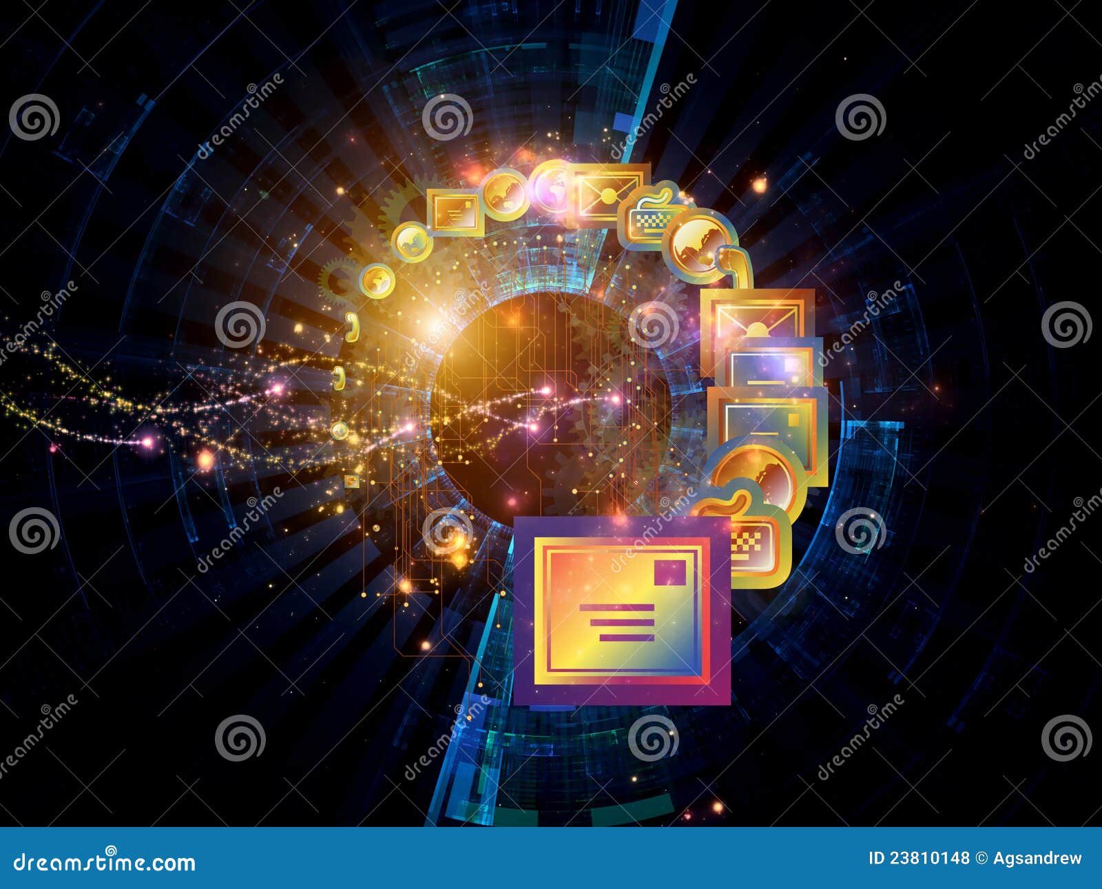 Global communications stock illustration. Illustration of graphic ...