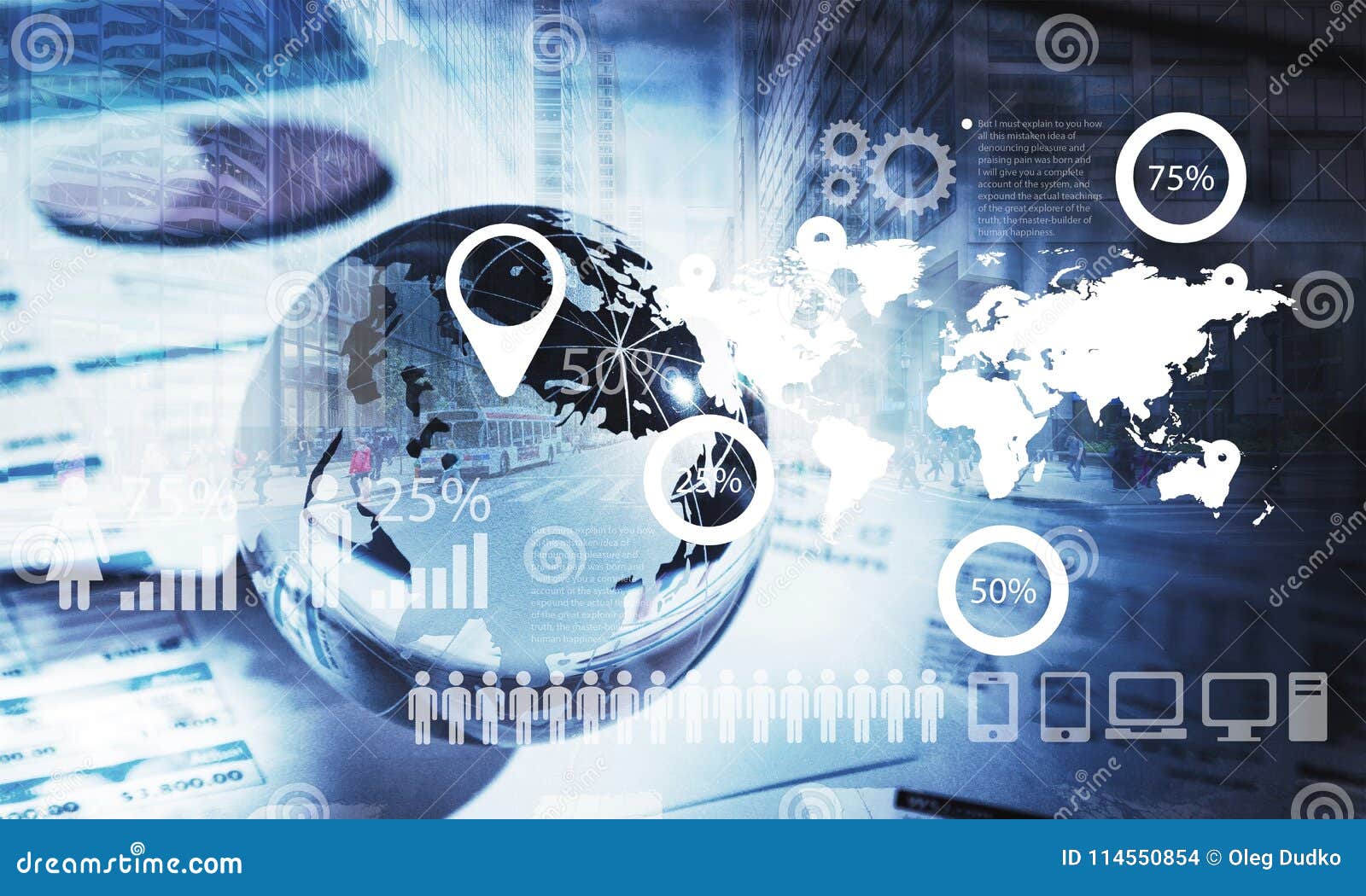 Global Communications Concept And Illustration Stock Illustration