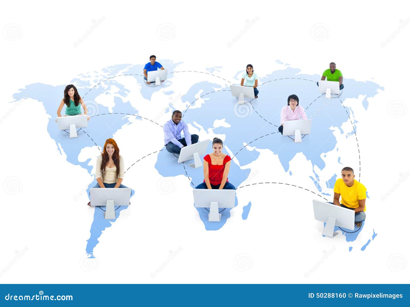 Global Communications Connection Community Teamwork Concept Stock Photo ...