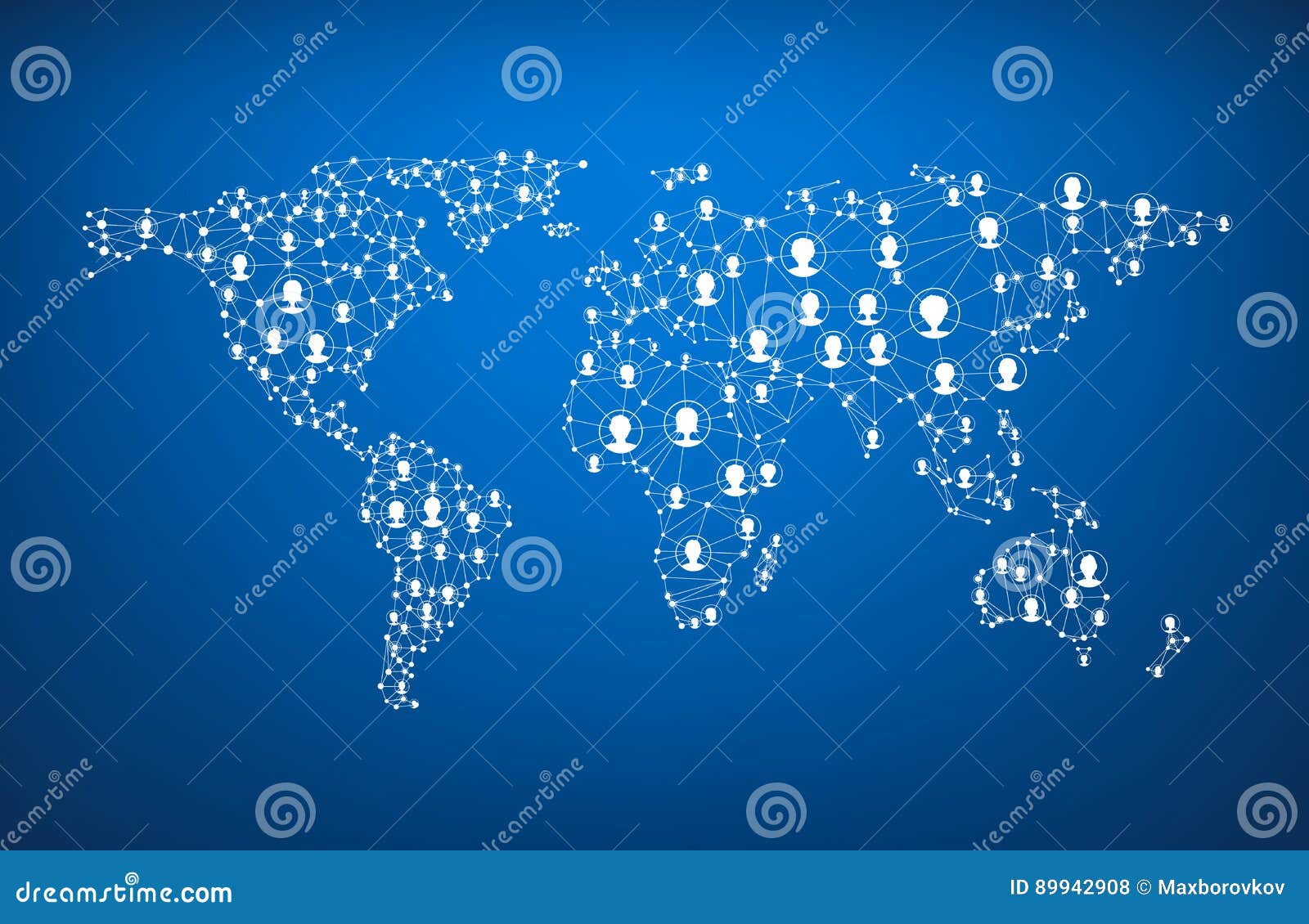 Communications Map Of The World. Vector Illustration | CartoonDealer ...