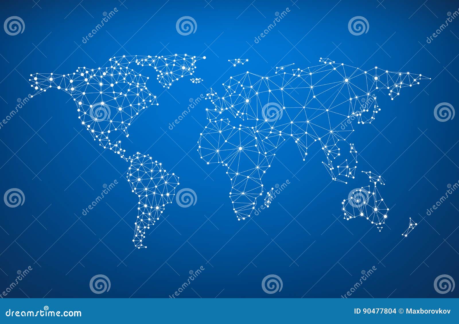 Global Communications World Map. Stock Vector - Illustration of ...
