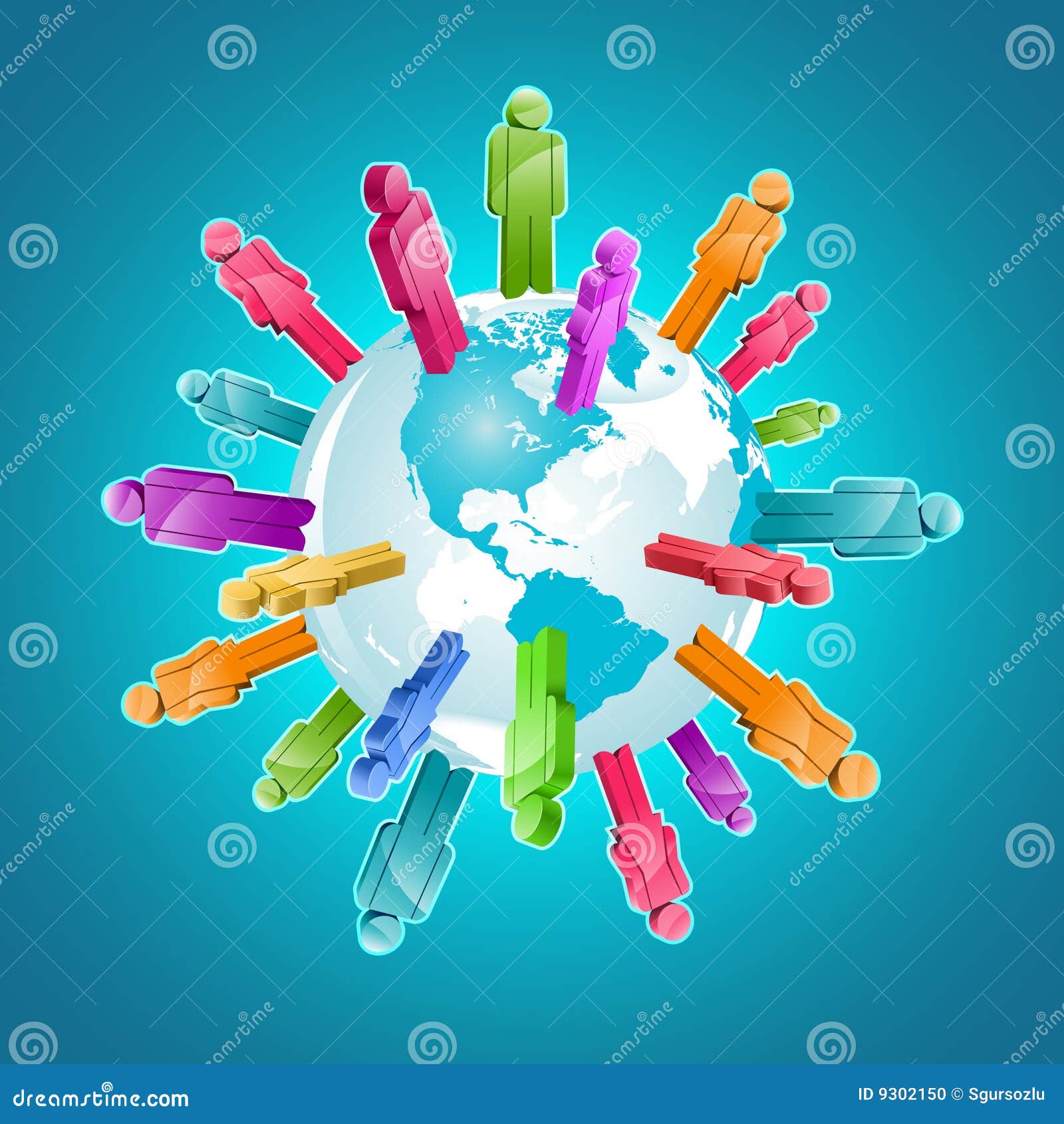Global community. stock vector. Illustration of ideas - 9302150