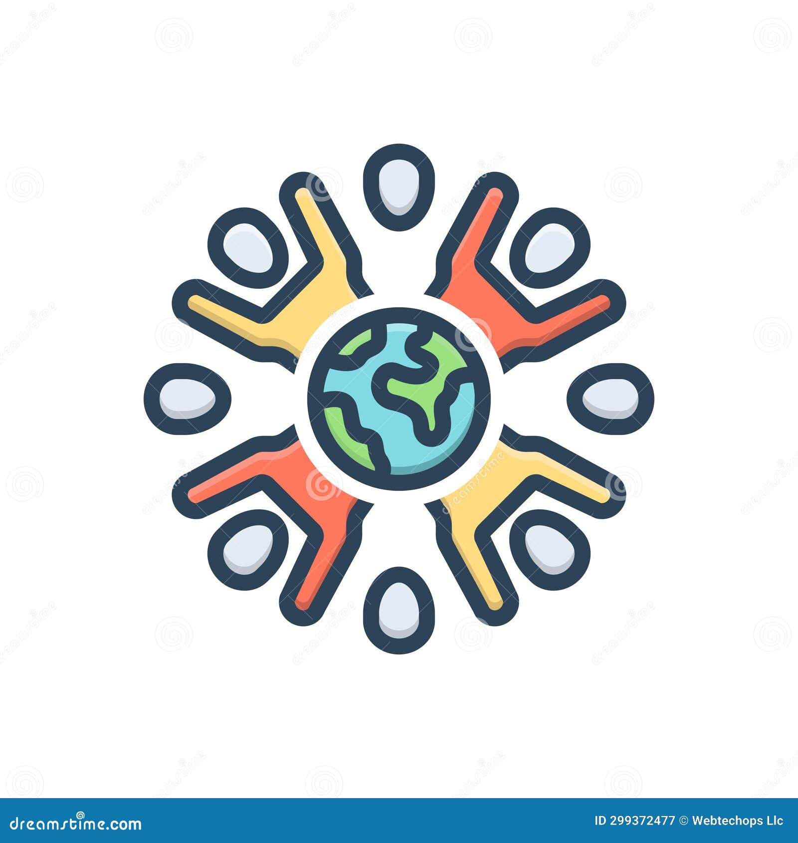 Color Illustration Icon for Global Community, Global and People Stock ...
