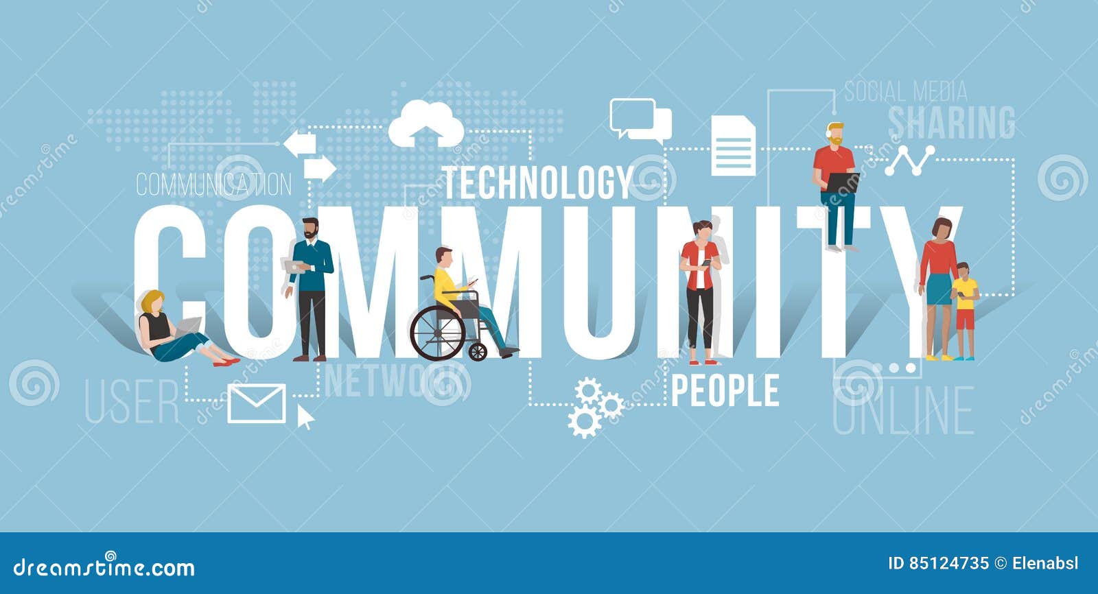 Global community stock vector. Illustration of multi - 85124735