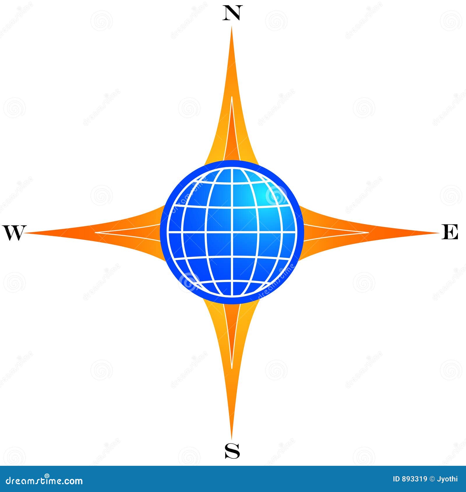 Global compass stock illustration. Illustration of round - 893319