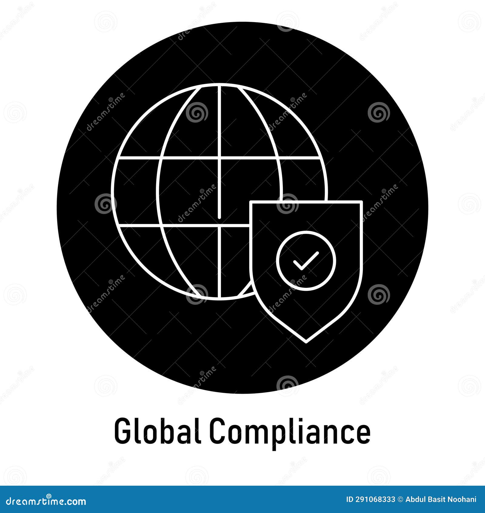 Global Compliance GDPR Icon: International Data Standards. Stock ...