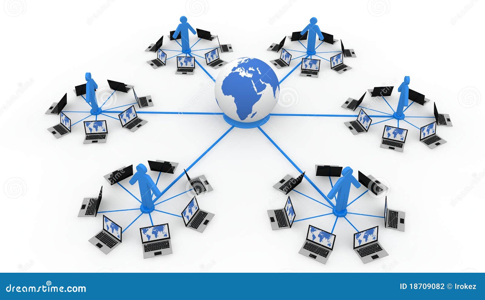 Global Computer Network stock illustration. Illustration of computer ...