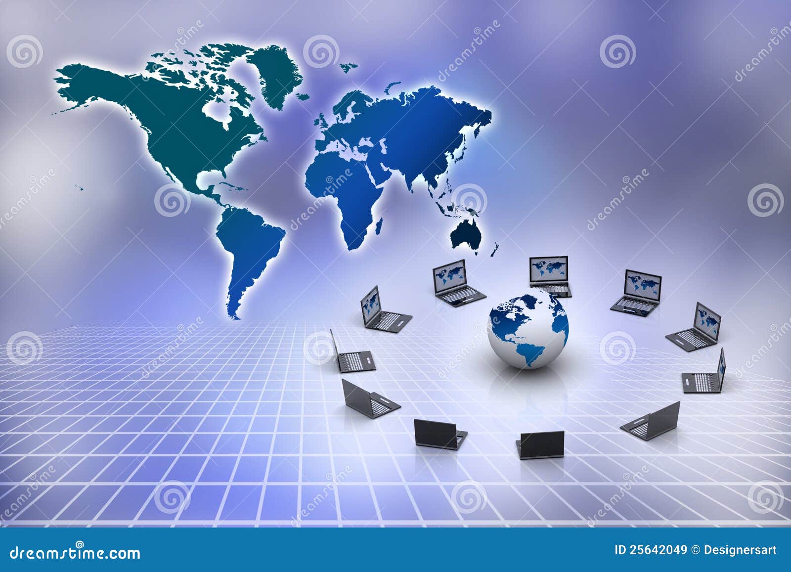 Global computer network stock illustration. Illustration of globe ...