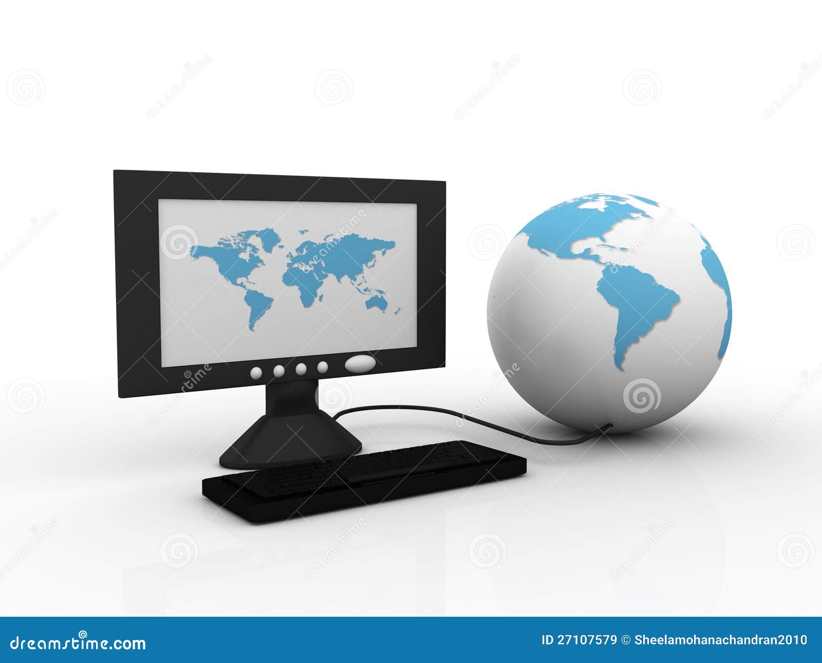 Global computer network stock illustration. Illustration of corporate ...